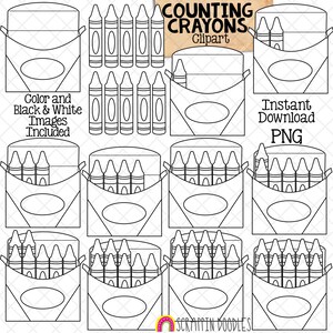 Counting Crayons Clipart - School Counting - Pencils in A Cup ...
