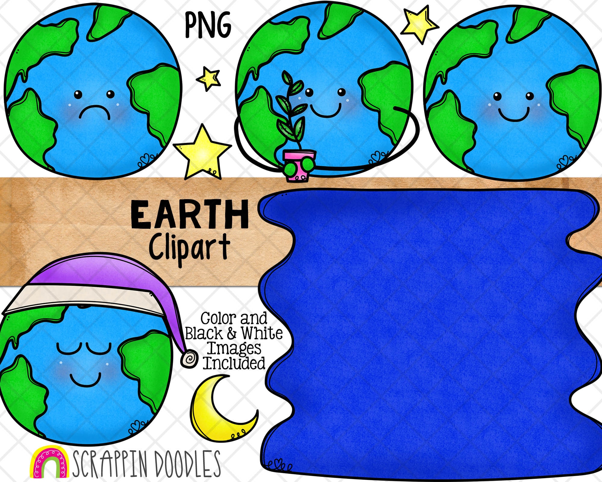 Earth Clipart - Commercial Use Earth Day Clip Art - Earthday Graphics ...
