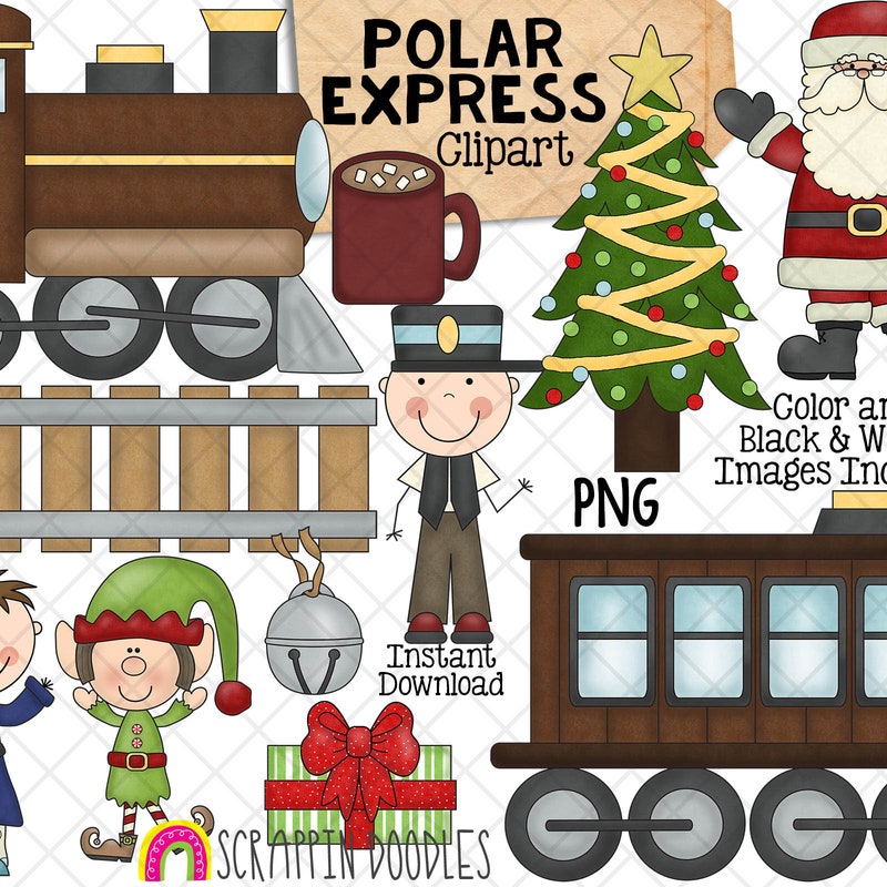 Polar Express Clipart - Etsy