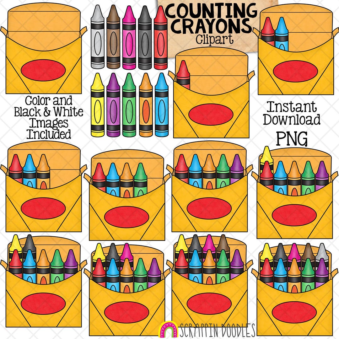 Counting Crayons Clipart - School Counting - Pencils in A Cup ...