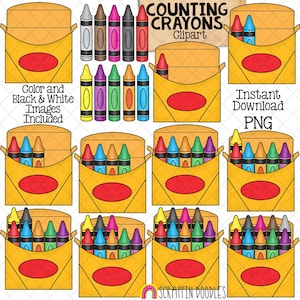Counting Crayons Clipart - School Counting - Pencils in A Cup ...