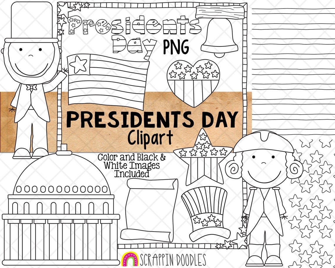 President's Day Clipart Presidents Day Liberty Bell USA Flag Past ...