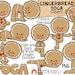Gingerbread Yoga Clip Art - Christmas Cookie Stretching Clipart - Yoga ...