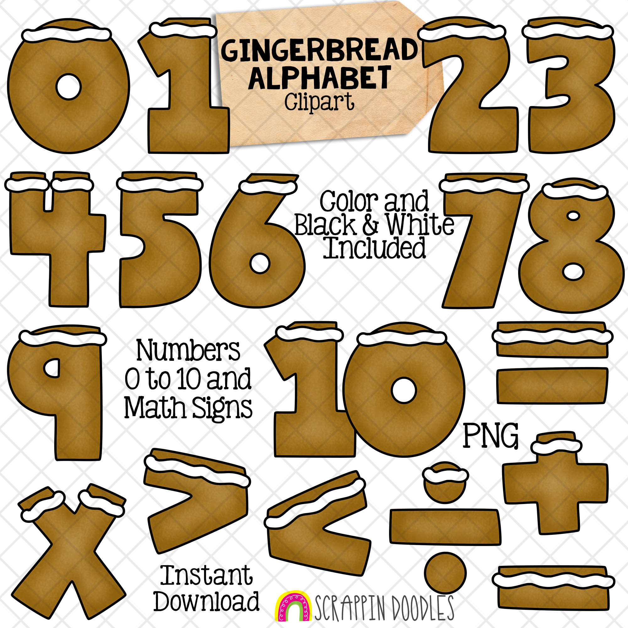 Gingerbread Alphabet Clipart - Ginger Bread Cookie Letters Clip Art ...