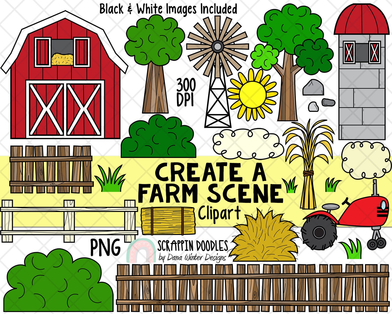 Farm Clipart Create A Farm Scene Clipart Scene Creator Farmer, Barn ...