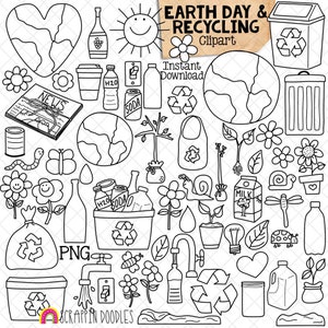 Earth Day Clipart - Recycling Clip Art - Environmental - Reduce Reuse ...