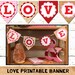 LOVE Printable Banner - Valentines Day Printable Bunting - Valentine ...