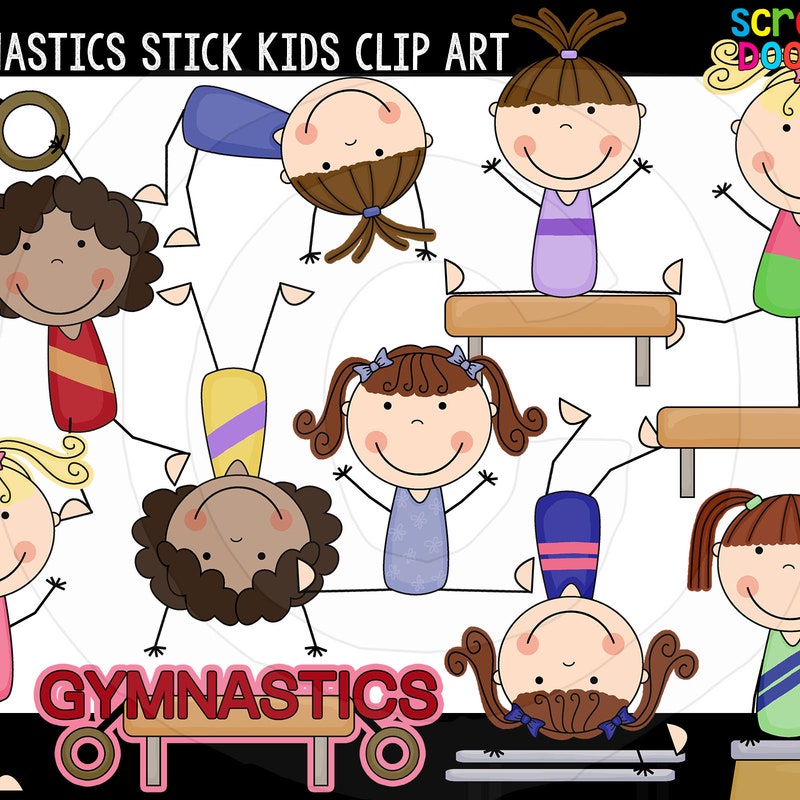 Gymnastic Clip Art - Etsy