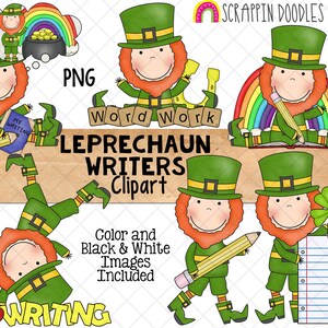 Leprechaun Clip Art Bundle - St Patrick's Day School Leprechauns - Pot ...