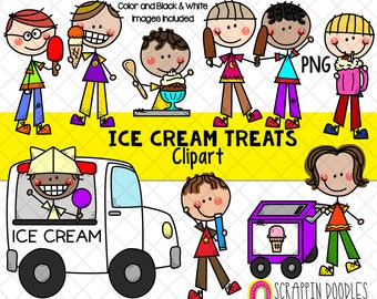 Ice Cream Cart Clipart - Etsy