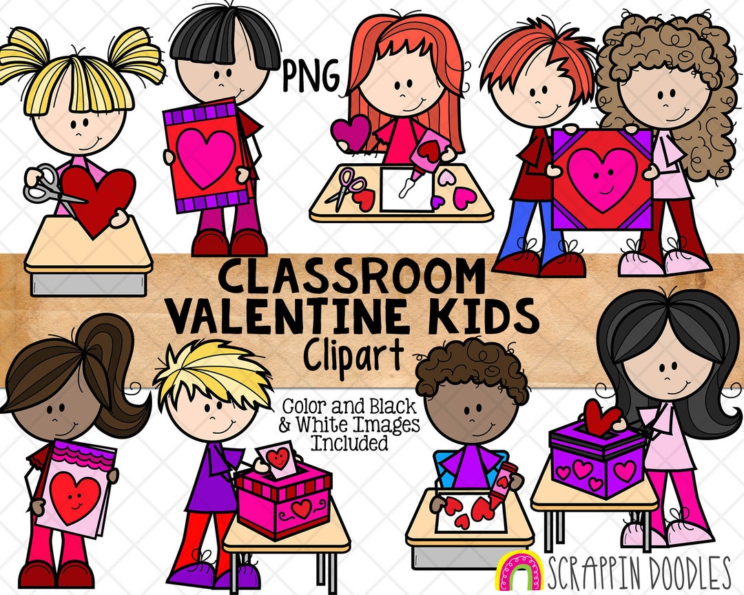 Valentine's Day Clip Art Making Classroom Valentine's Valentine Card ...