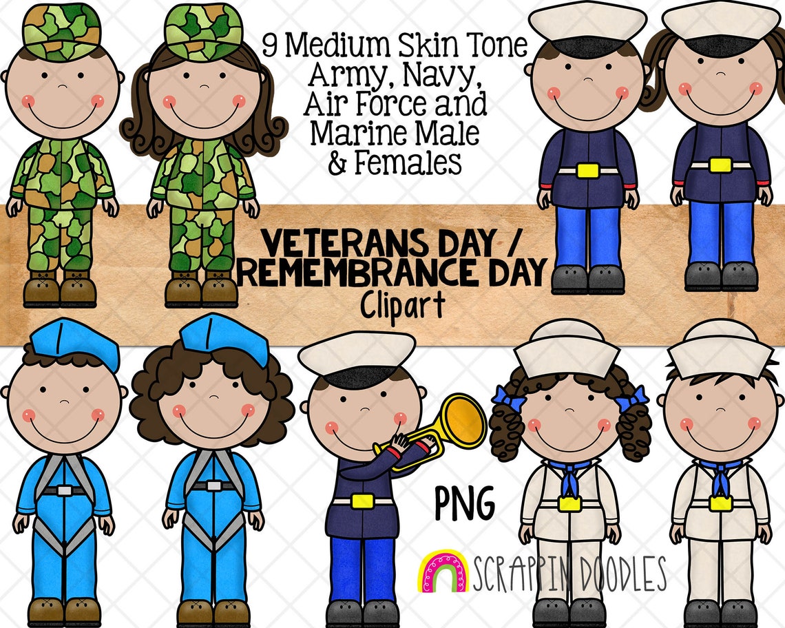 Remembrance Day Clip Art - Veterans Day Clipart - Army - Military ...