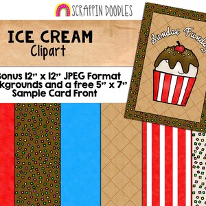 Ice Cream Clipart - Icecream Sundae - Popsicle - Banana Split - Ice ...