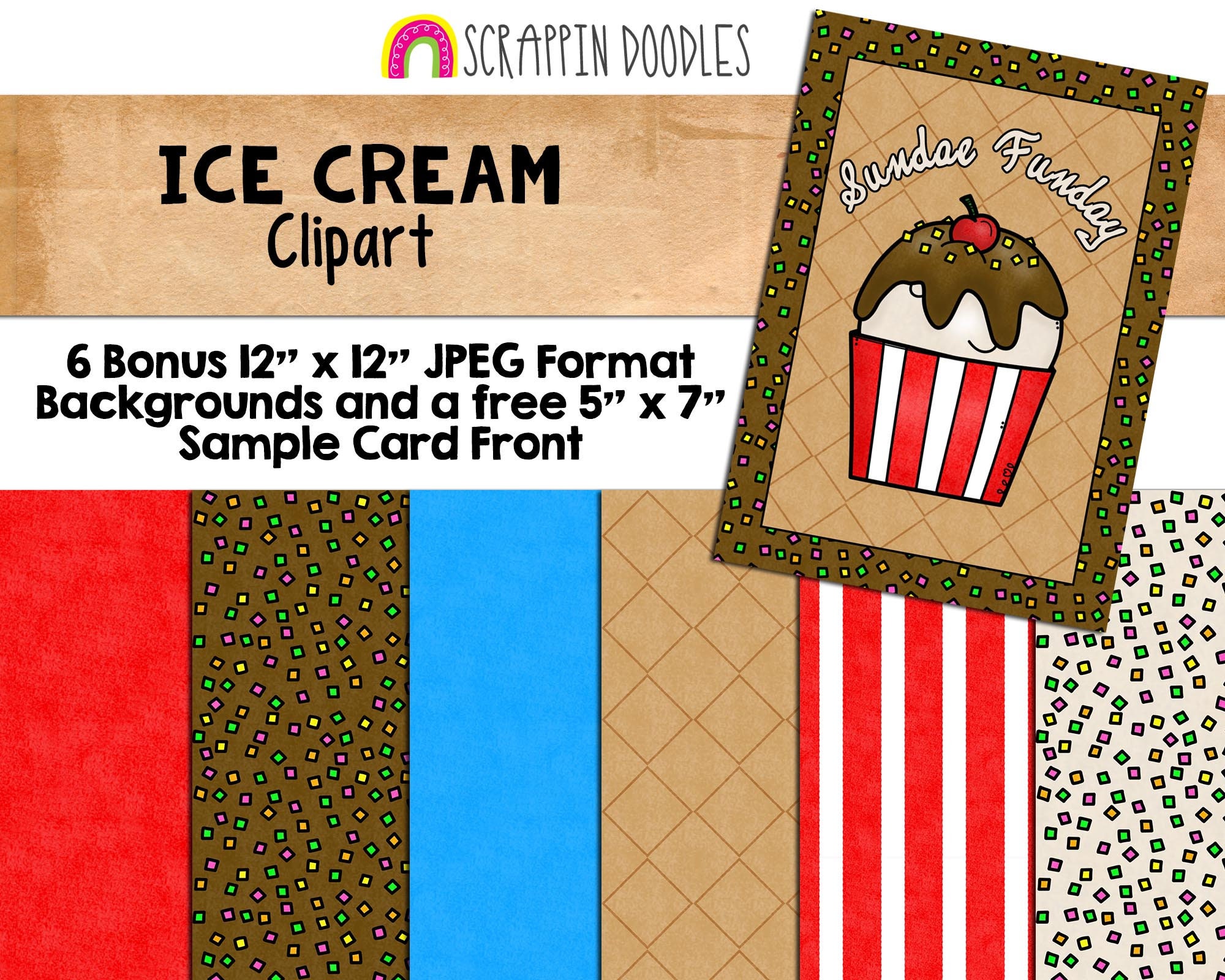 Ice Cream Clipart Icecream Sundae Popsicle Banana Split Ice Cream Float ...
