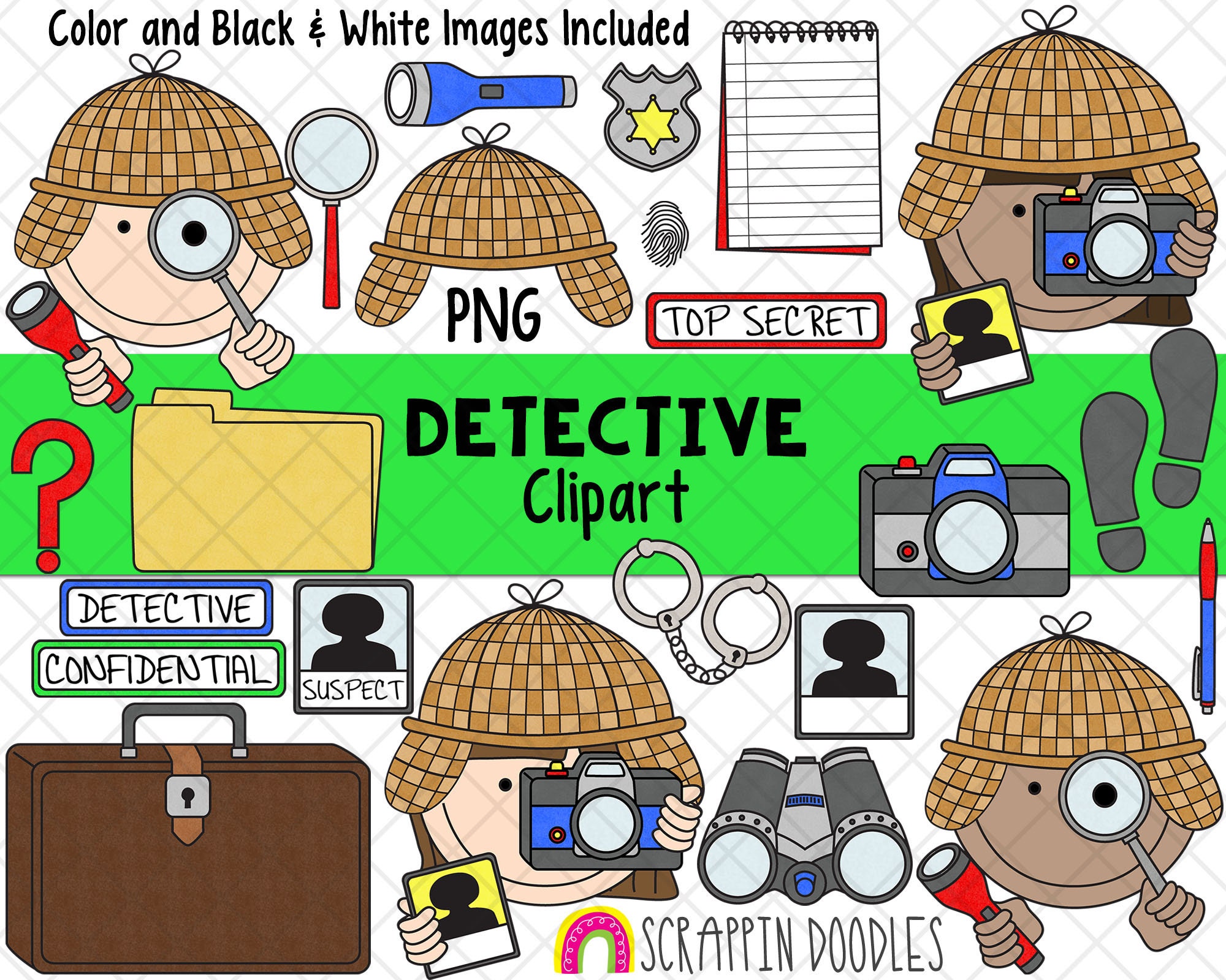 Detective Clipart Detective Graphics Investigation Clipart Secret Agent ...