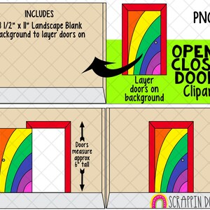 Door Clipart - Open Doors Clip Art - Closed Doors - Entryway - Create A ...
