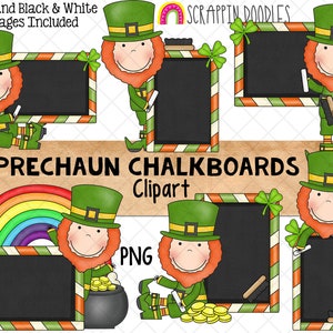Leprechaun Clip Art Bundle - St Patrick's Day School Leprechauns - Pot ...