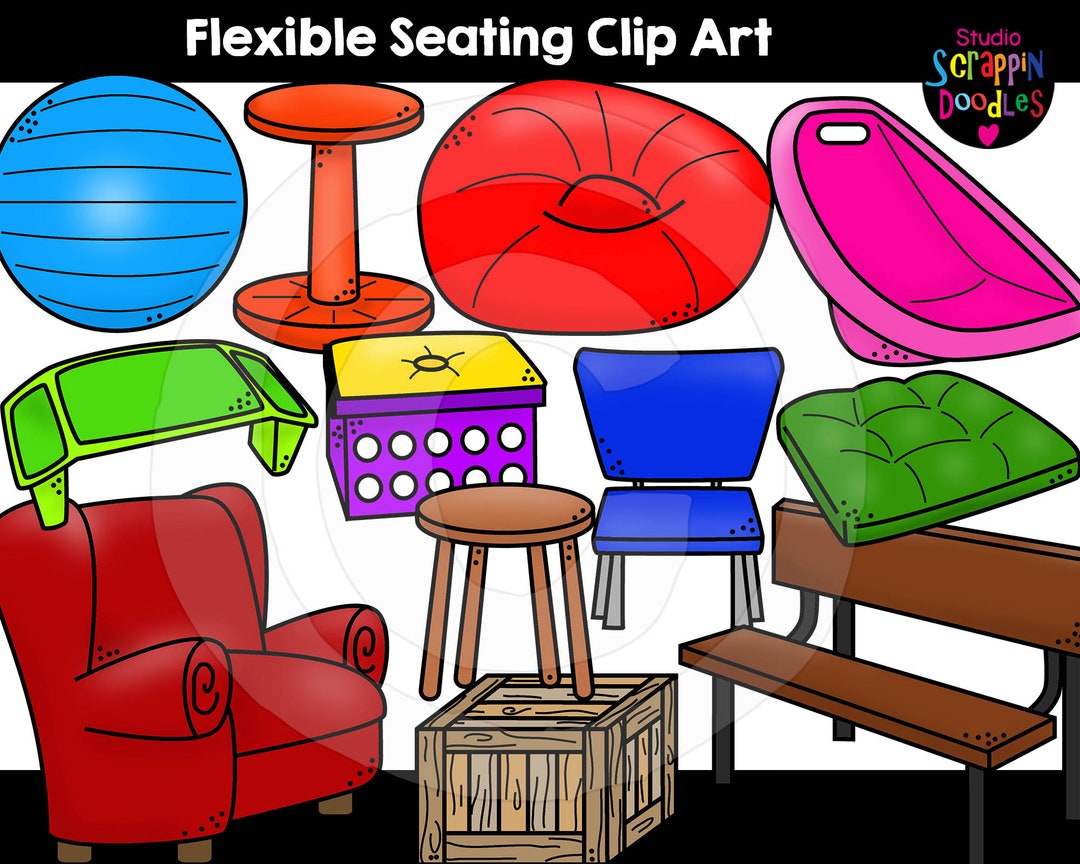 Flexible Seating Clip Art - Cute Commercial Use Seating Themed Graphics ...