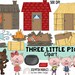 Three Little Pigs Clipart - Nursery Rhyme - Fairy Tale Graphics - Big ...