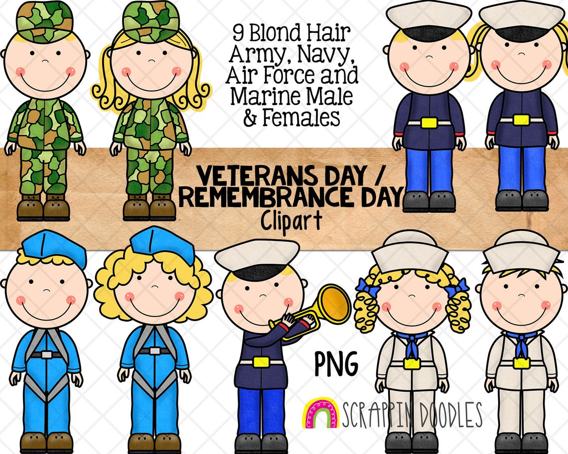 Remembrance Day Clip Art - Veterans Day Clipart - Army - Military ...