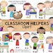 Classroom Helpers Clipart - Kids Doing Classroom Chores Clipart ...