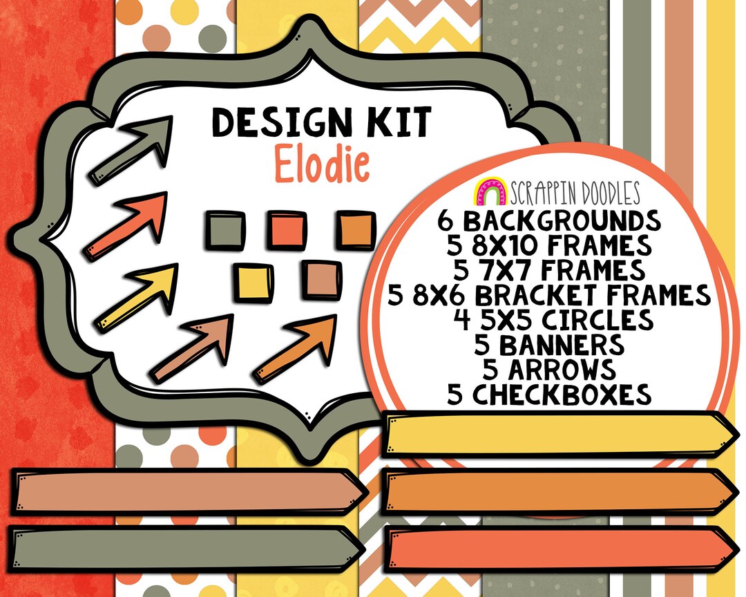 Elodie Design Kit - Cover Page Templates - Digital Planner Backgrounds ...