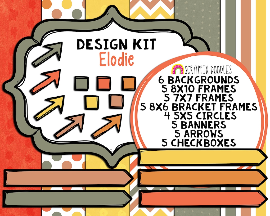 Elodie Design Kit Cover Page Templates Digital Planner - Etsy