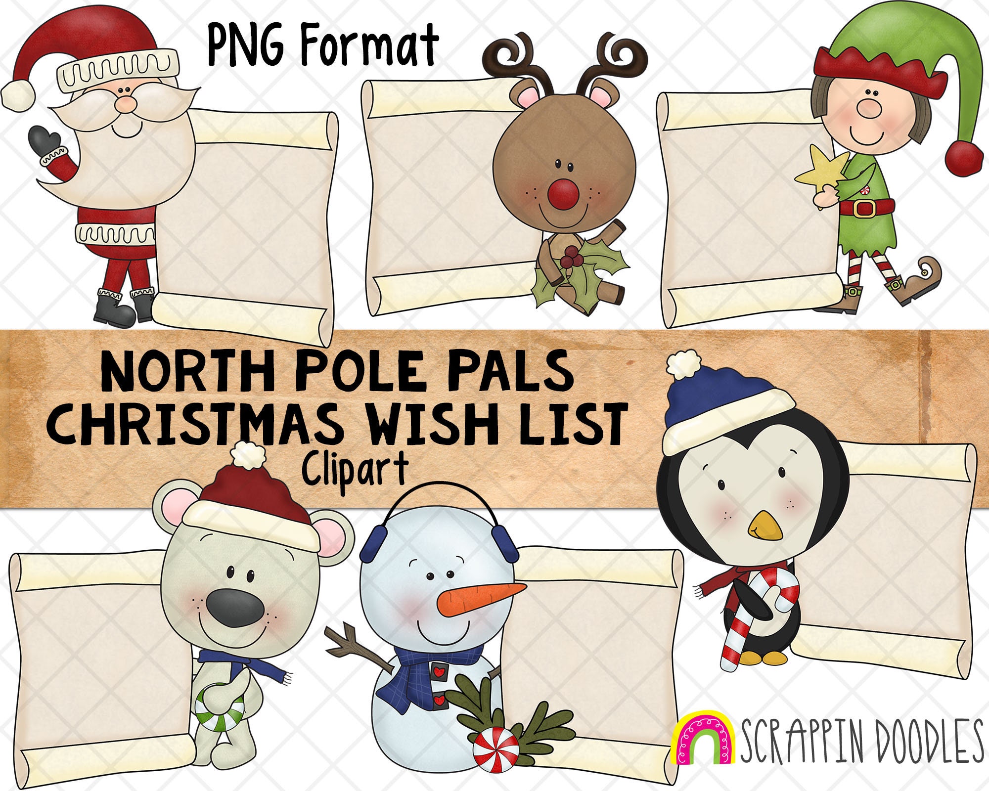 North Pole Pals Clipart BUNDLE Christmas Clipart Bundle - Etsy