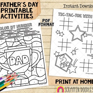 Father's Day Coloring and Activity Book - Kids Coloring Pages ...