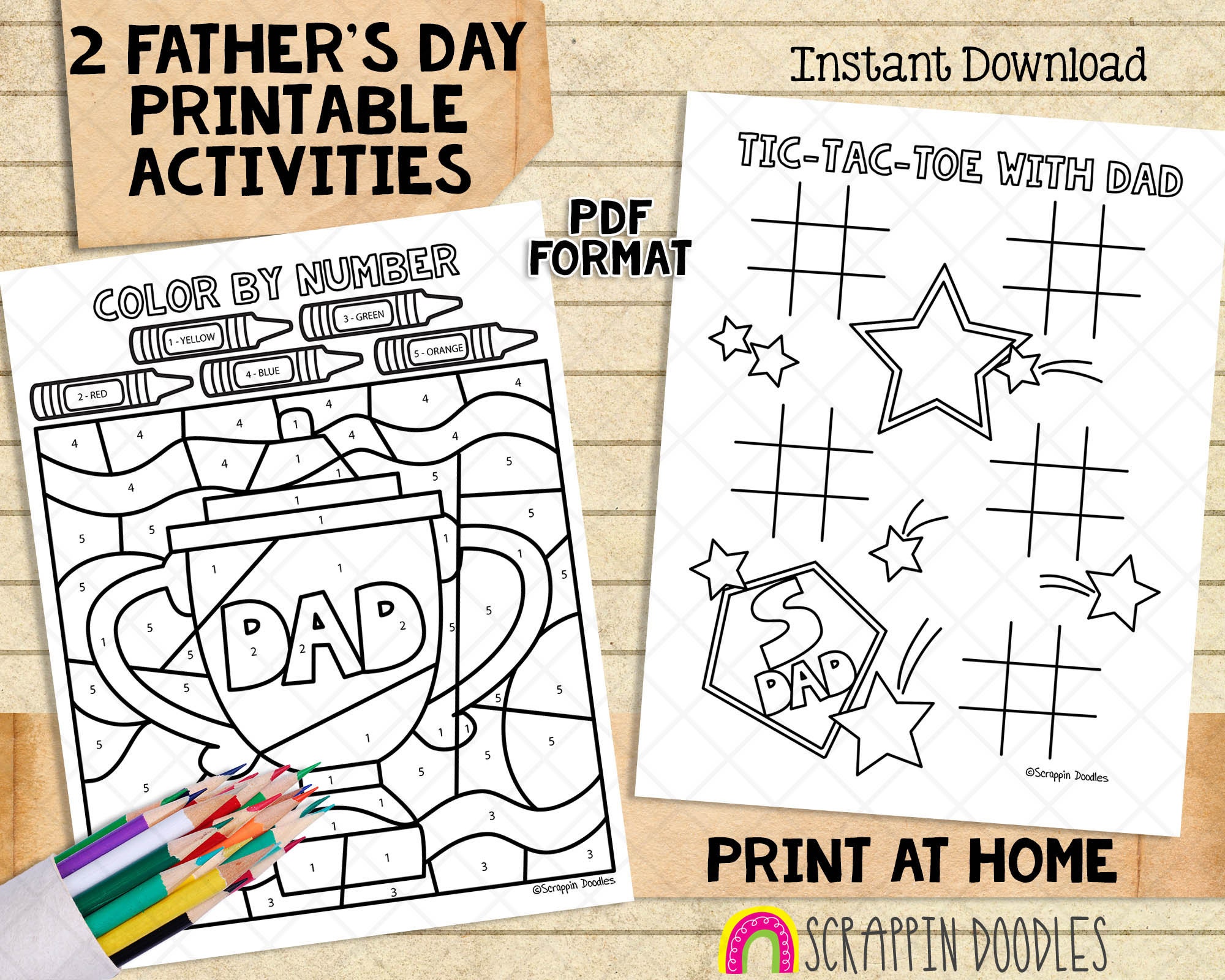 Father's Day Coloring and Activity Book - Kids Coloring Pages ...