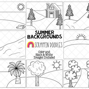 Summer Background Scenes - Commercial Use 11" X 8-1/2" Backgrounds - Etsy
