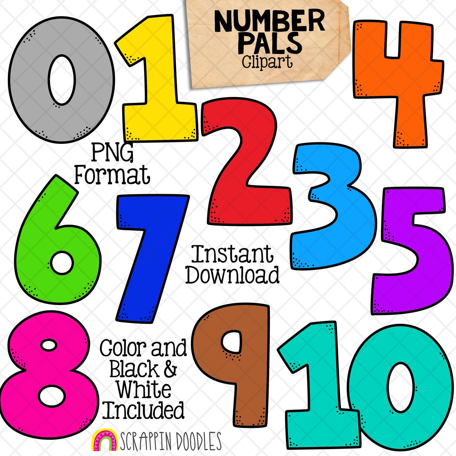 Number Clip Art Colored Numbers Clip Art Block Numbers With Eyes Faces ...