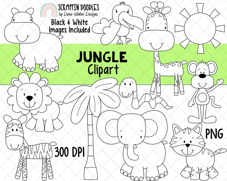 Jungle Animal Clipart Cute Animal Safari Clipart Safari Baby Nursery ... Jungle Animal Clipart Cute Animal Safari Clipart Safari Baby Nursery ...
