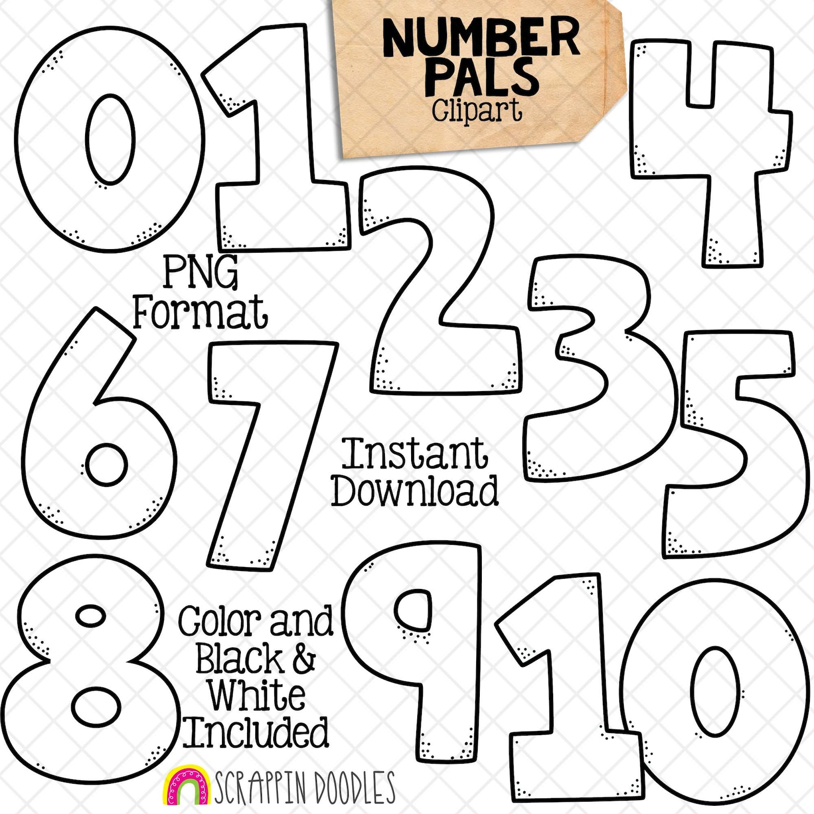 Number Clip Art Colored Numbers Clip Art Block Numbers With Eyes Faces ...