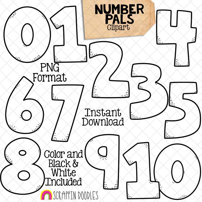 Number Clip Art - Colored Numbers Clip Art - Block Numbers With Eyes ...
