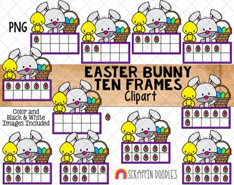 Rabbit Ten Frames - Etsy