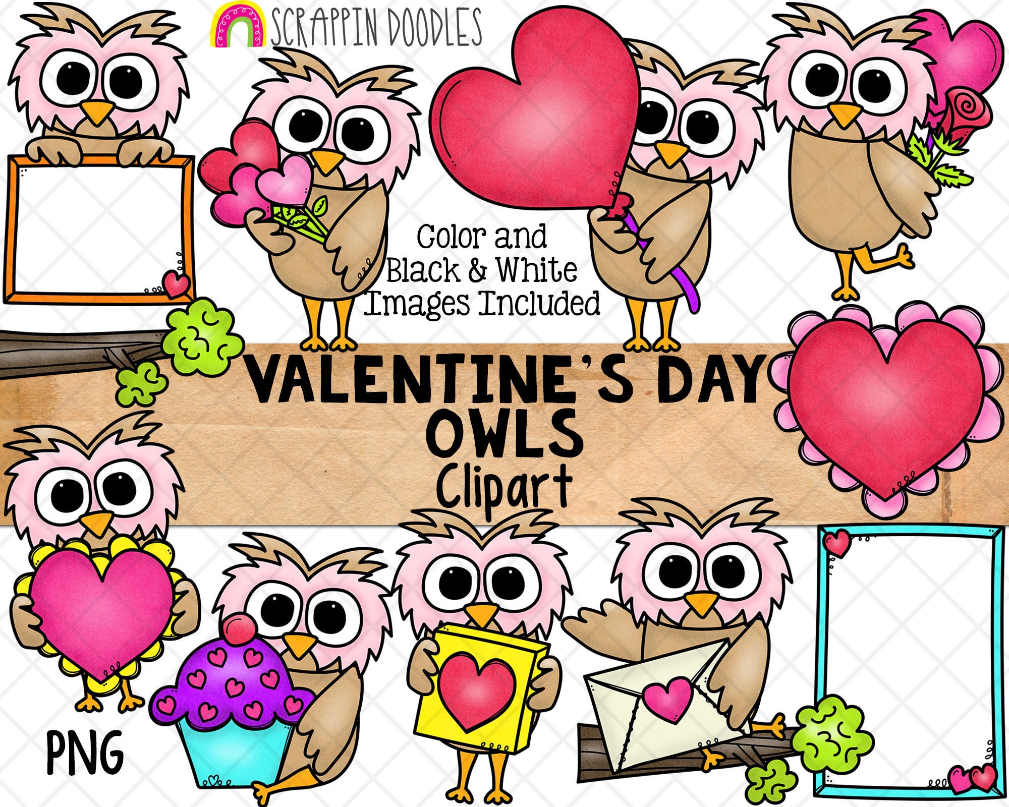 Valentine's Day Clipart Valentine Owls Owl Clipart Valentines Day PNG ...