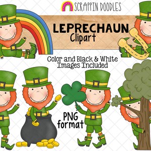 Leprechaun Clip Art Bundle - St Patrick's Day School Leprechauns - Pot ...