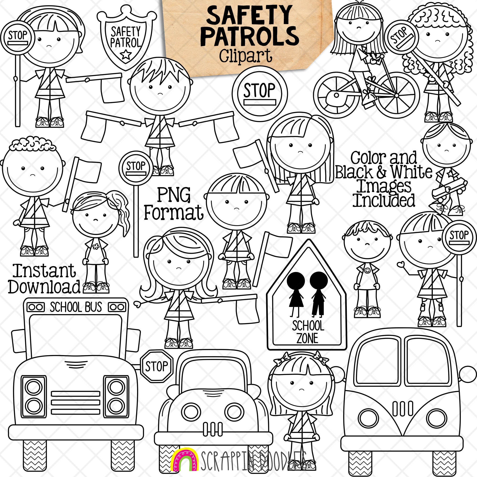 Safety Patrols Clipart - School Patrol - Crossing Guard - Traffic ...