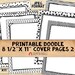Doodle Cover Pages set 2 Hand Doodled 8 1/2 X 11 Ready to Print Black ...