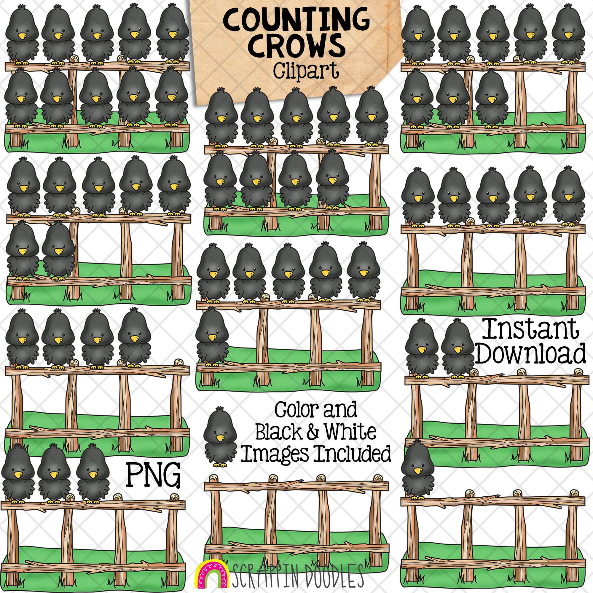 Autumn Counting Clipart Bundle Sunflowers Acorns Apples - Etsy