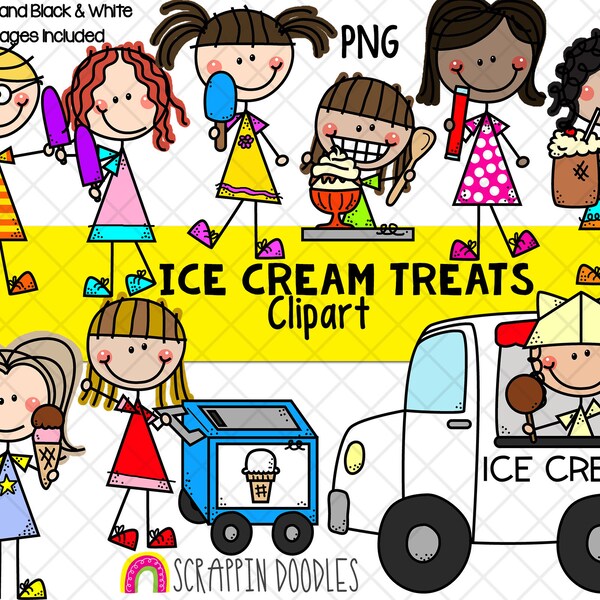 Ice Cream Clipart - Etsy