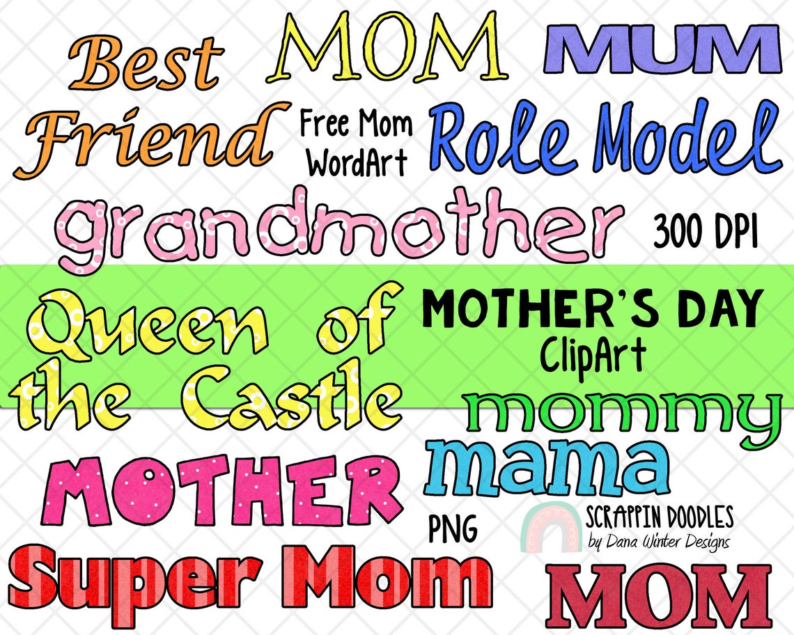 Mothers Day Clipart - Spring Clipart - Mom Clipart - Mum Clipart ...