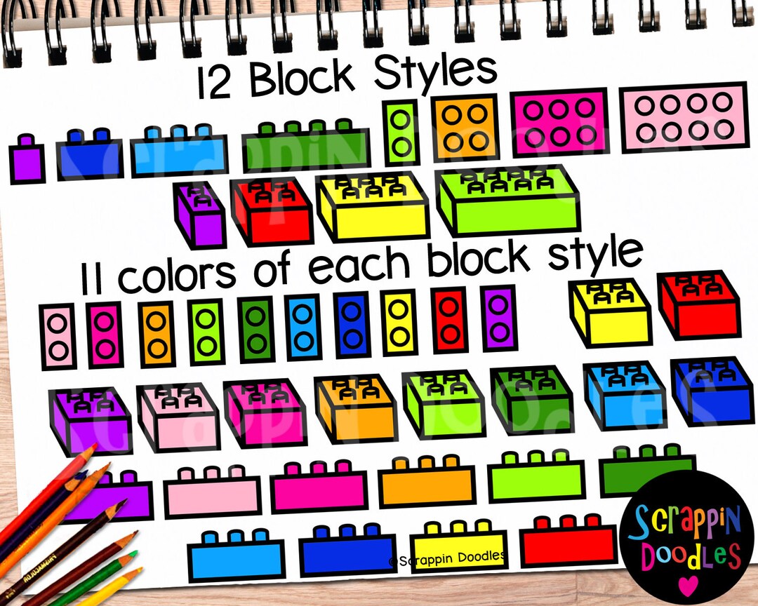 Building Blocks Clipart {scrappin Doodles Clipart} - Etsy