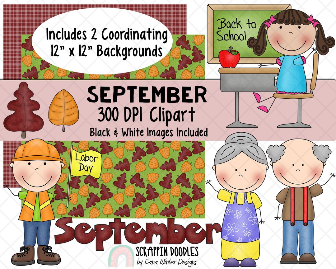 Calendar Clipart - September Bulletin Board - September Clipart - Grand ...