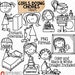 Household Chores Clipart - Doodle Girls Clip Art - Kids Doing Chores ...