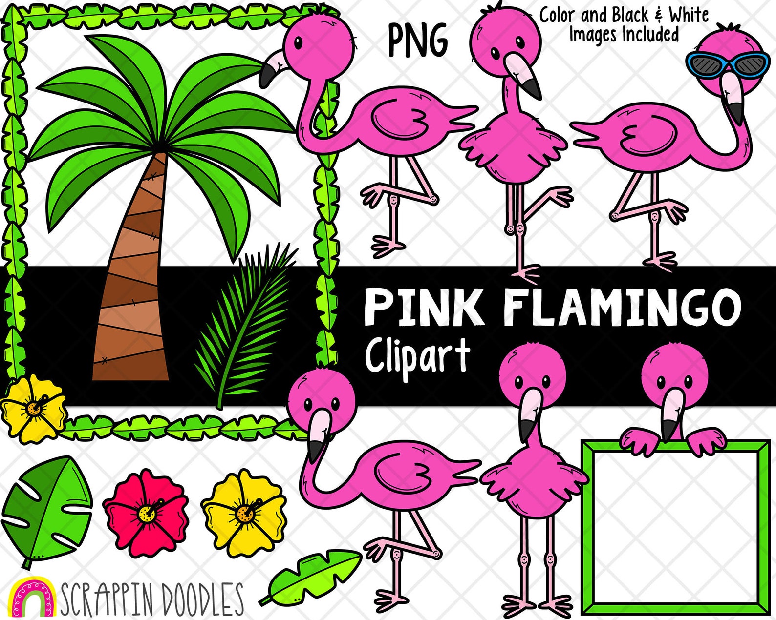 Pink Flamingo Clipart Cute Flamingo Clipart Flamingos Bird Clipart ...