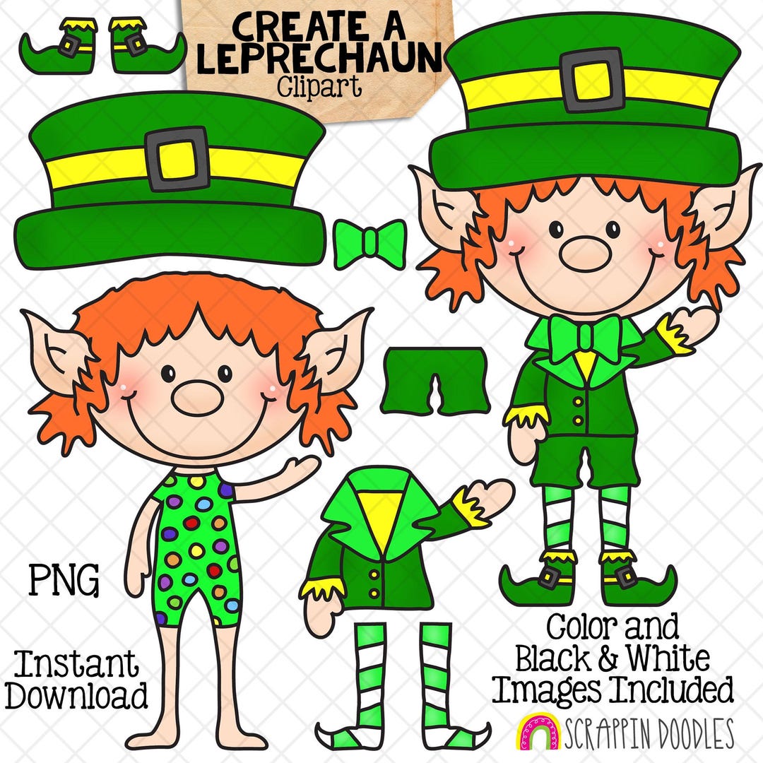 Create a Leprechaun Clip Art - Dress up - Leprechaun Clothes - Clothing ...