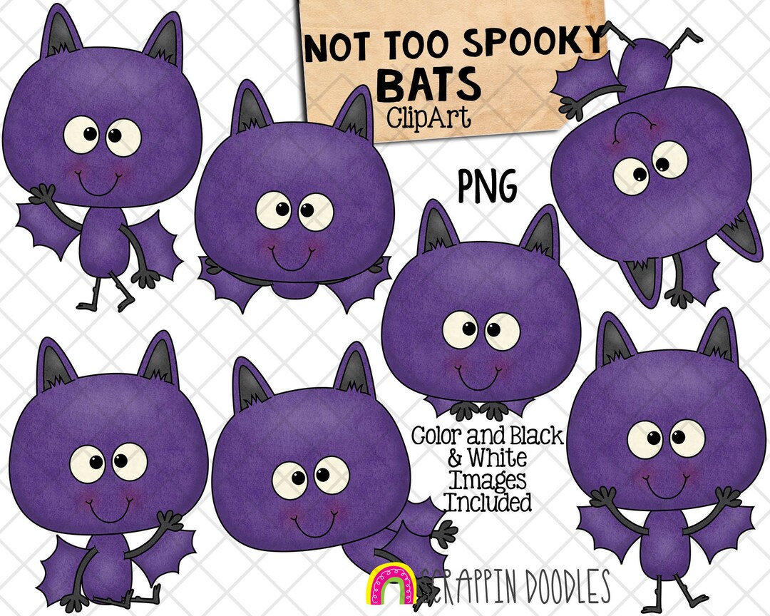 Bat Clipart - Cute Bats Clipart - Vampire Bats - Flying Bats - Bat ...