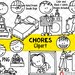 Household Chores Clipart doodle Boys Chores Clipart Kids - Etsy